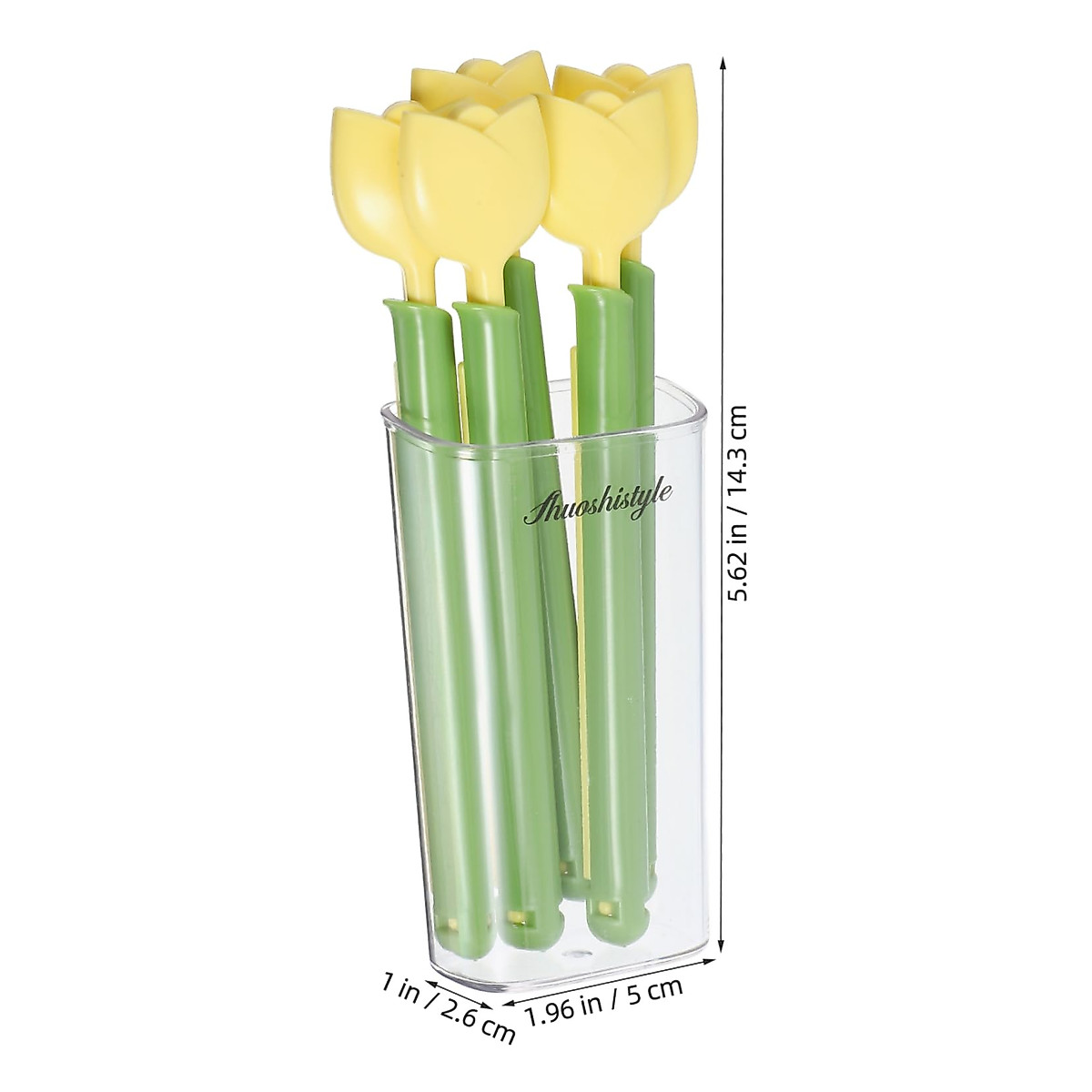 BUGUUYO Food Storage Clips 5 Pack Reusable Shape Yellow Chip Bag Clips Bread Bag Clips Candy Bags Clips