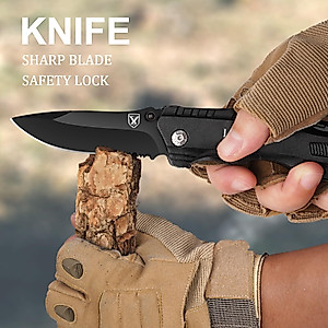 Gifts for Men Him Husband Boyfriend, Valentines Day Anniversary Birthday Gifts Idea for Him, Pocket Knife Multitool, I LOVE YOU Cool Folding Knife, Outdoor Camping Hunting Fishing Present