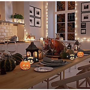 Gift Boutique Ceramic Pumpkins Skull Bat Figurines Paint Craft Kit Set of 6 Unpainted Ceramics Pumpkin Ready to Paint for Kids Classroom Fall Halloween Party Decor