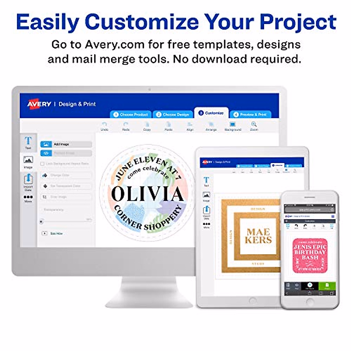 Avery Print/Write Self-Adhesive Removable Labels, 0.75 Inch Diameter, Yellow, 1,008 per Pack (5462)