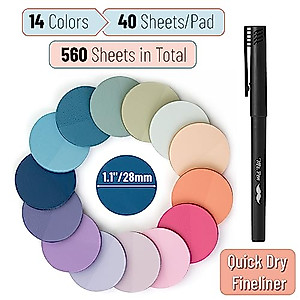 Mr. Pen- Transparent Sticky Notes, 560 Pcs, Pastel Colors, Round Translucent Sticky Notes, Sticky Note Tabs, Pastel Sticky Notes, See Through Sticky Notes Transparent, Bible Sticky Notes