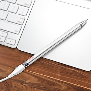 BoxWave Stylus Pen Compatible with Ecobee SmartThermostat EB-STATE5-01 - AccuPoint Active Stylus, Electronic Stylus with Ultra Fine Tip - Metallic Silver