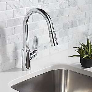 hansgrohe Focus N Chrome Bar Kitchen Faucet, Kitchen Faucets with Pull Down Sprayer, Faucet for Kitchen Sink, Chrome 71801001