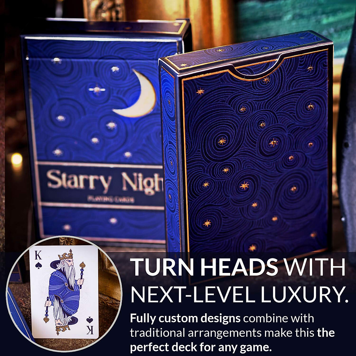 Starry Night Playing Cards | Unique Playing Cards Themed w/Eye Catching Design | Complete Deck of Cards w/Standard Playing Cards | Cool Playing Cards for Adults or Kids | Card Deck w/Free eBook