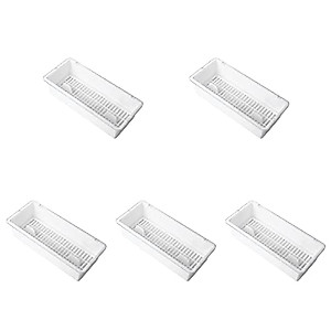 UPKOCH 5pcs box Metal and Flatware Drawer Tray Drying Holder Drainage Cutter Lid Plastic Cover Case Utensil Fork Storage Cutlery for Container Dish Silverware Spoon Home Basket Kitchen