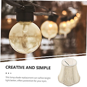 DOITOOL 2pcs Fabric Lampshade Rustic Floor Lampshade Royal Lamp Shades Lamp Shade Replacement Fabric Lamp Shade Lamp Shade Fabric Cloth Nightstand Lamp Shade Pagoda Iron Sector