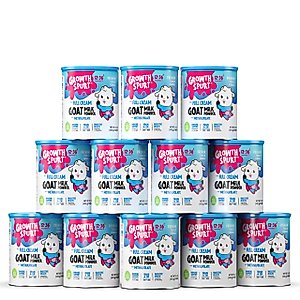 Growth Spurt Goat Milk Toddler Formula – Powdered Goat's Milk Toddler Formula – Lactoferrin, 2'-FL HMO, Prebiotics, Probiotics, Iron, DHA & ARA, Immune Support, Non GMO Infant Baby (12 Pack)