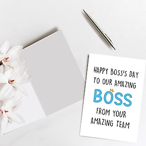 Spercy Boss Day Card for Him Her, Boss Appreciation Card, Bosses Day Card Gift for Women Men, Happy Boss's Day to Our Amazing Boss