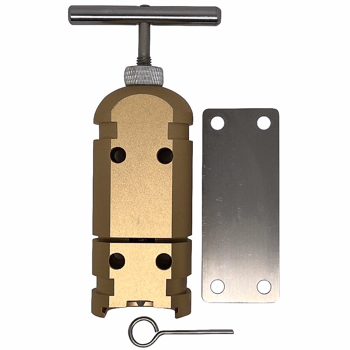 12 Gauge Trip Wire Alarm by Trip Alarm Co. Perimeter Defense Device 360° Coverage Quad 3.0, Camping and Security (Desert Brown)