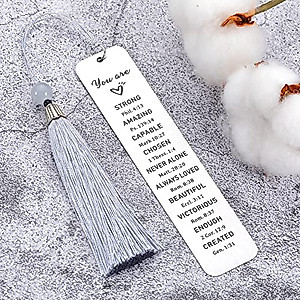 Christian Bookmark Gifts for Women Faith Easter Religious Bible Verse Baptism 1st First Communion Gifts Inspirational Godson Goddaughter Kids Boy Girl Birthday Graduation Christmas Stocking Stuffers