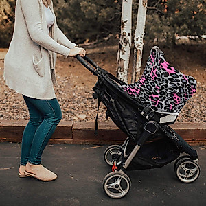 Nursing Cover Carseat Canopy, Leopard Print Soft and Breathable Stroller Covers for Breastfeeding Infants, Animal Texture Multiuse-Nursing Scarf,Stretchy Babysitting Scarf