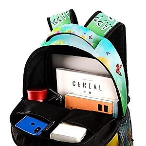 VBFOFBV Unisex Adult Backpack with for Travel Work, Happy Easter Egg Flowers