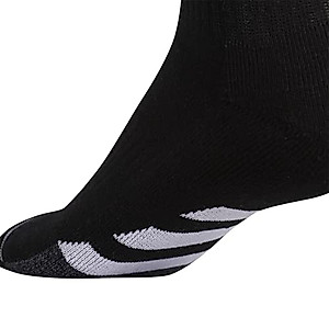 adidas Men's Cushioned Crew Socks (3-Pair), Black/White/Onix Grey, Large
