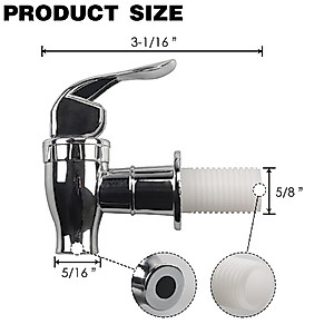 Drink Dispenser Spigot Spout Replacement Push Style Cooler faucet for Beverage Dispenser Carafe Water Bottle Jug Ceramic Water Crock Lever Pour Spout Tap BPA Free 4 Pack by GwenB