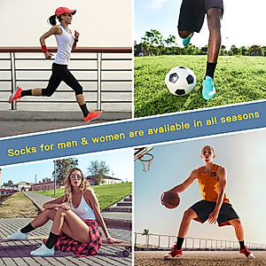 Felicigeely Athletic Socks Cushion Running Socks Performance Breathable Crew Socks Outdoor Sports Socks for Men Women 6Pairs