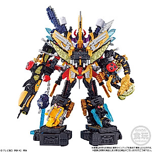 Bandai Shokugan Super Mini PLA Ohsama Sentai King-Ohger Shugod Gattai Series 04 King Caucasus Kabuto & Guardian Hercules Set
