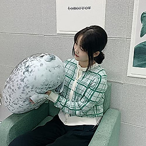 23.7 inch Large Seal Plush Pillow: Soft Stuffed Animal Toy ,Chubby Blob Seal Plushie for Boys Girls, Cute Room Decor Ocean Animals Pillow for Bed Sofa, Kids Gifts for Birthday,Valentine,Christmas