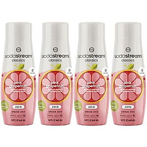 SodaStream Pink Grapefruit Liquid Zero Calorie, 14.8 Fl Oz (Pack of 4)