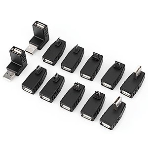 Heayzoki USB Male to Female, USB Female USB Female Adapter, USB Micro to USB A, OTG Adapter Converter for Computer Tablet PC Mobile Phone -40 Pack