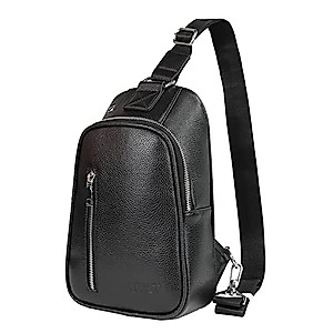 TITILT Leather Sling Bag for Men Chest Bag Waterproof and Multifunctional Comfortable Casual Daypack