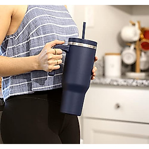 Hydrapeak Voyager 40 oz Tumbler With Handle and Straw Lid, Tumbler, 40 Oz Tumbler Handle, Tumbler Lid Straw, Tumblers, 40oz Tumbler With Handle (Peony)