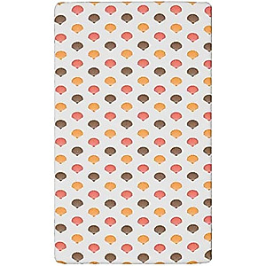 Seashells Themed Fitted Crib Sheet,Standard Crib Mattress Fitted Sheet Ultra Soft Material-Baby Sheet for Boys Girls,28“ x52“,Multicolor