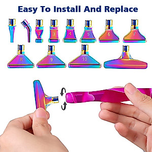 Diamond Painting Pen Accessories Tools Set,1PCS Diamond Art Pen and 12Pcs Colorful Metal Screw Thread Multi Placer Tips,Diamond Painting Drill Pens for DIY Diamond Art