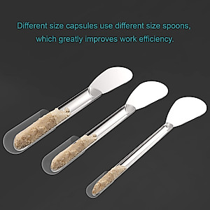 25 Pcs Stainless Steel Lab Spatula Micro Scoop Set Laboratory Tiny Mixing Spatula with Tweezers Long Sampling Spoon for Powders Gel Cap Capsule Filler (25Pcs)