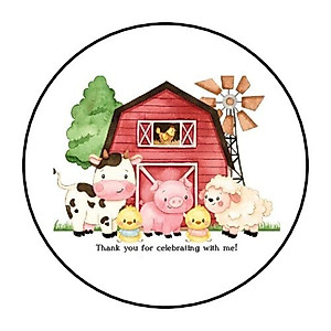 30 pcs Farm Thank You Favor Labels Round​​​​​​​​ Stickers Envelope Seals Labels Round Tags, Stamps Sticker for Gift Cards, Envelopes, Boxes for Holiday, Birthday, Christmas