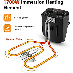 MEDIMALL Deep Fryer with Basket, 5.3QT/21Cup Electric Oil Fryer for Home Use, 1700w Stainless Commercial Countertop Fryers w/View Window/Timer Control/Temperature Knob, Small Fat Fryer for Chicken