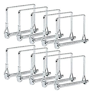 Comonc 10 PCS Square Pto Pin Shaft Locking Pin 1/4 pin Hitch pin Wire Lock Pin Safety Coupler Pin 1/4" x 2-3/4"for PTO,Farm,Lawn,Hitches,and Garden