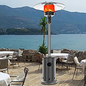 Garden Patio Heater,Outdoor Patio Heater,46000 BTU Propane Based Classic Design With Wheels,Easy Set Up,Commercial & Residential Infra Outdoor Use 1500