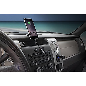 Scosche USBC242M ReVolt Universal Cigarette Lighter Multi Device Compact Dual Port USB Car Charger, Fast Charge Two Devices Simultaneously, Black