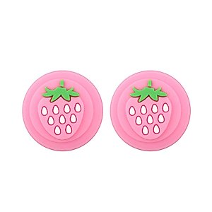 Thumb Stick Grip Cap Joystick Cover for Nintendo Switch Switch Lite Controller Thumbstick Case Colorful Strawberry 2PCS Pink