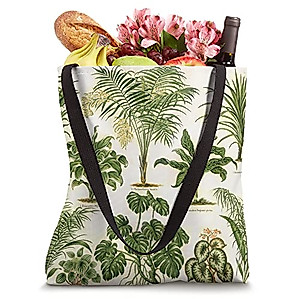 Monstera Succulent Plant Palm Tree Botanical Illustration Tote Bag