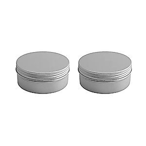 Othmro 3pcs 8.5oz Metal Round Tins Aluminum Tin Cans Containers with Screw Lid, 100 * 40mm(DxH) Silver tin cans for Salve, Spices, Lip Balm, Tea or Candies 250ml