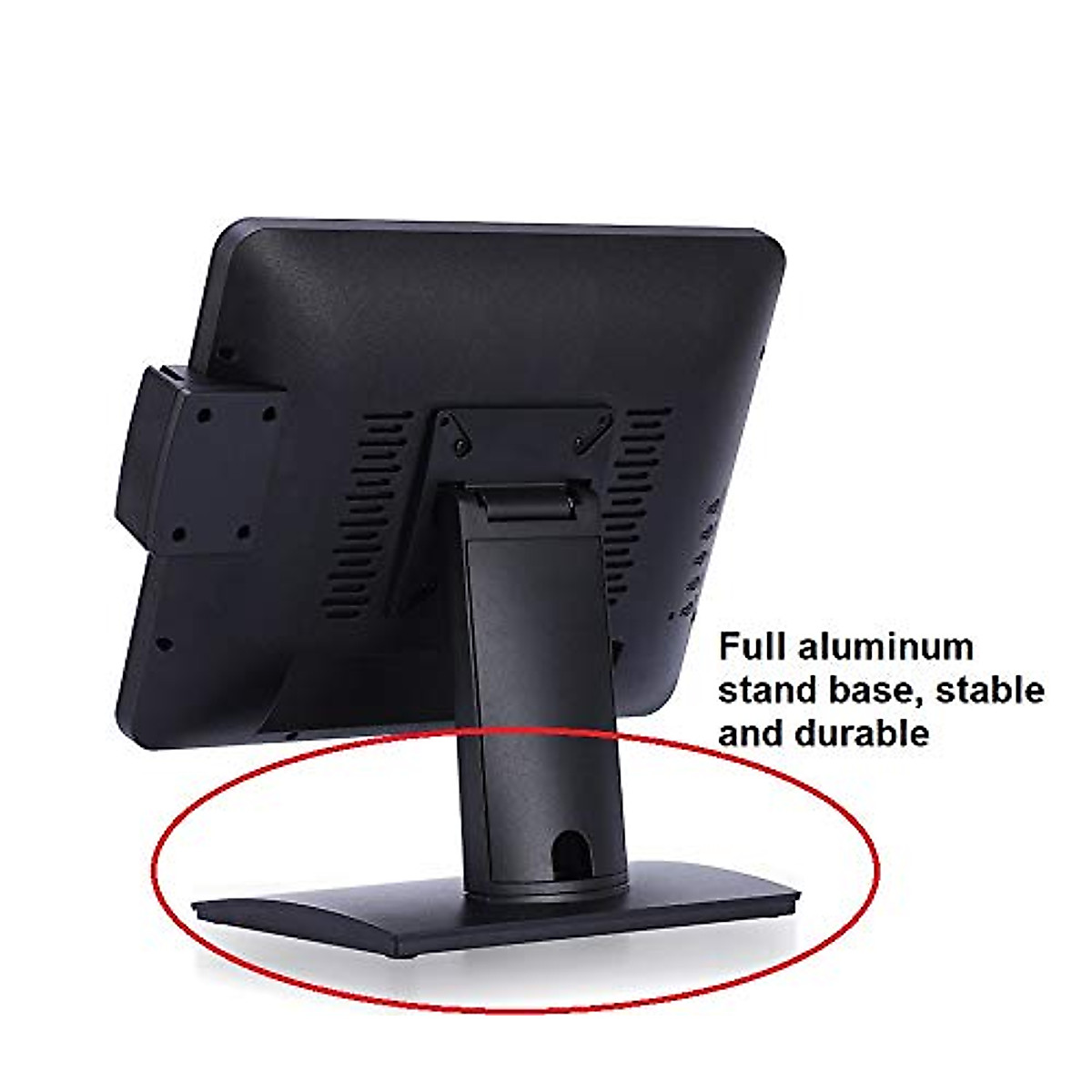 DeYoWo 15 Inch 4:3 Ratio 10 Point Projective Capacitive Touch Screen Monitor, Touch POS Monitor with MSR, Stable Base No Shaking, USB Free Driver