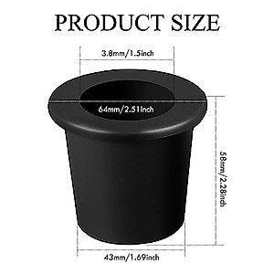 Aphrordity 3 Pcs Patio Table Umbrella Hole Ring, Silicone Umbrella Table Hole Insert, Umbrella Cone Wedge Plug for 2 to 2.5 Inch Patio Table Hole and 1.5 Inch Umbrella Pole Adapter. Black