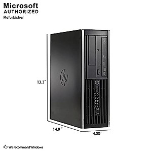 HP Elite 8200 SFF Desktop PC - Intel Core i5-2400 3.1GHz 8GB 500GB DVDRW Windows 10 Professional (Renewed)