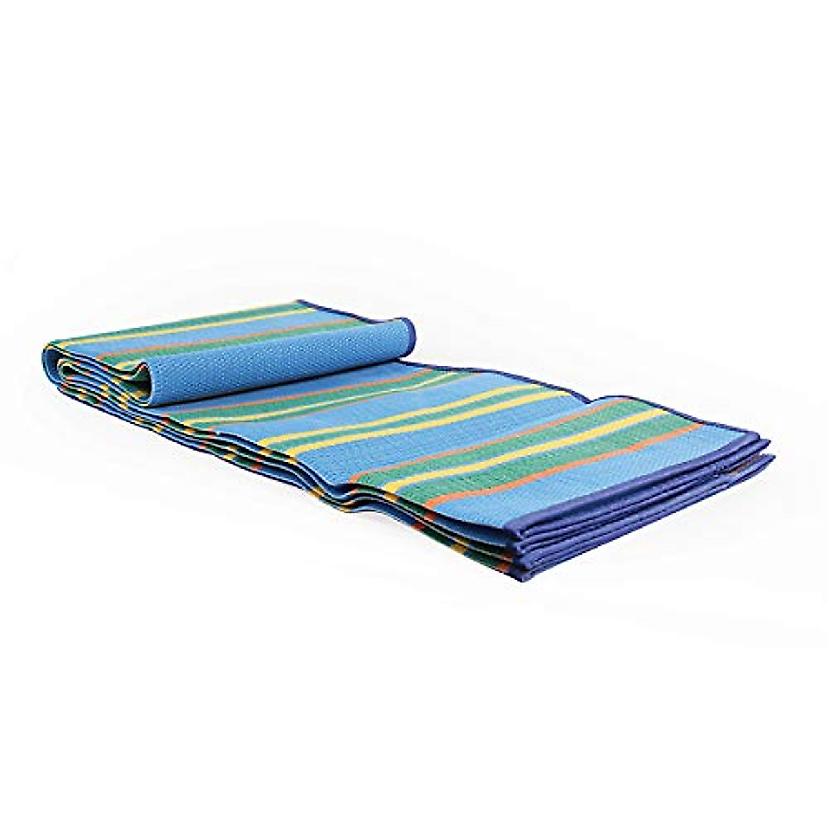 Camco Handy Mat with Strap, Perfect for Picnics, Beaches, RV and Outings, Weather-Proof and Resistant (Blue/Green - 60" x 78") - 42805
