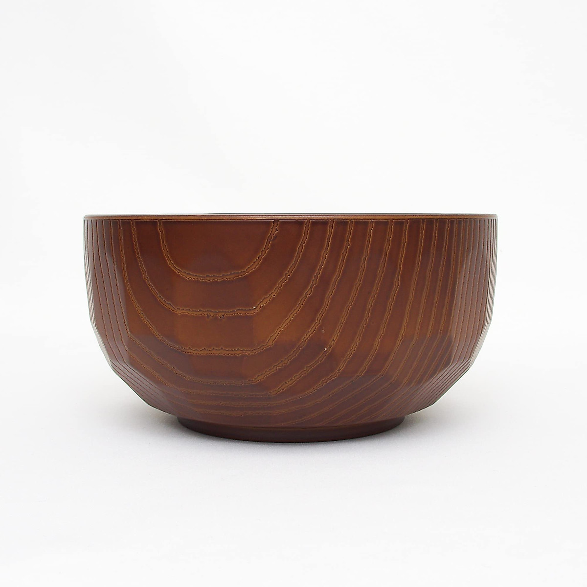 OTSUMAMI TOKYO Japanese Soup Bowl, Miso Soup Cup, Soup Mug for Noodle, Rice, Cereal, Dishwasher safe, Durable, Made in Japan (1pc, Hexa Wood Grain Pattern, Large 5 x 2.6 in.)