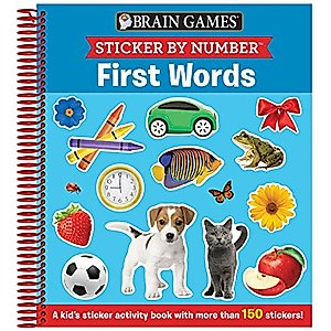 Brain Games - Sticker by Number: First Words (Ages 3 to 6): A Kid's Sticker Activity Book With More Than 150 Stickers!