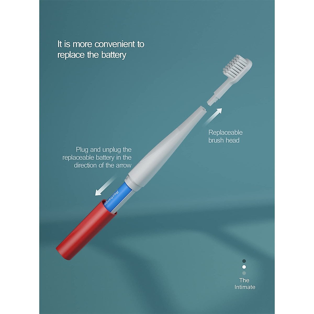 Blenpapa Kids Sonic Electric Toothbrush with Battery Powered 31000VPM High Vibration, Soft Bristles, Red