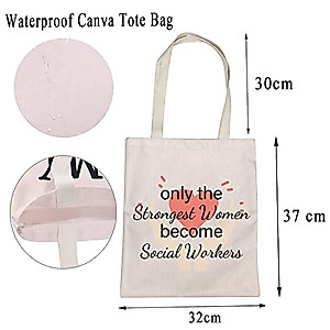 MBMSO Social Worker Tote Bag for Women Social Work Appreciation Gifts Social Worker Graduation Gifts Shoulder Shopping Bag (Social Worker TB)
