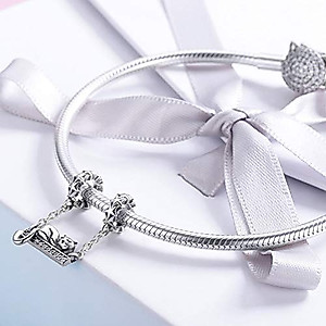 925 Sterling Silver Charms Love Animal Charm Beads for Pandora Unicorn Charms Bracelets Spaced Beads Bracelets for Women Charm Bracelets (Lovely Cat Charms)