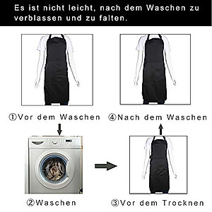 BIGHAS Adjustable Bib Apron with Pocket Extra Long Ties for Women Men, 18 Colors, Chef, Kitchen, Home, Restaurant, Cafe, Cooking, Baking (White)