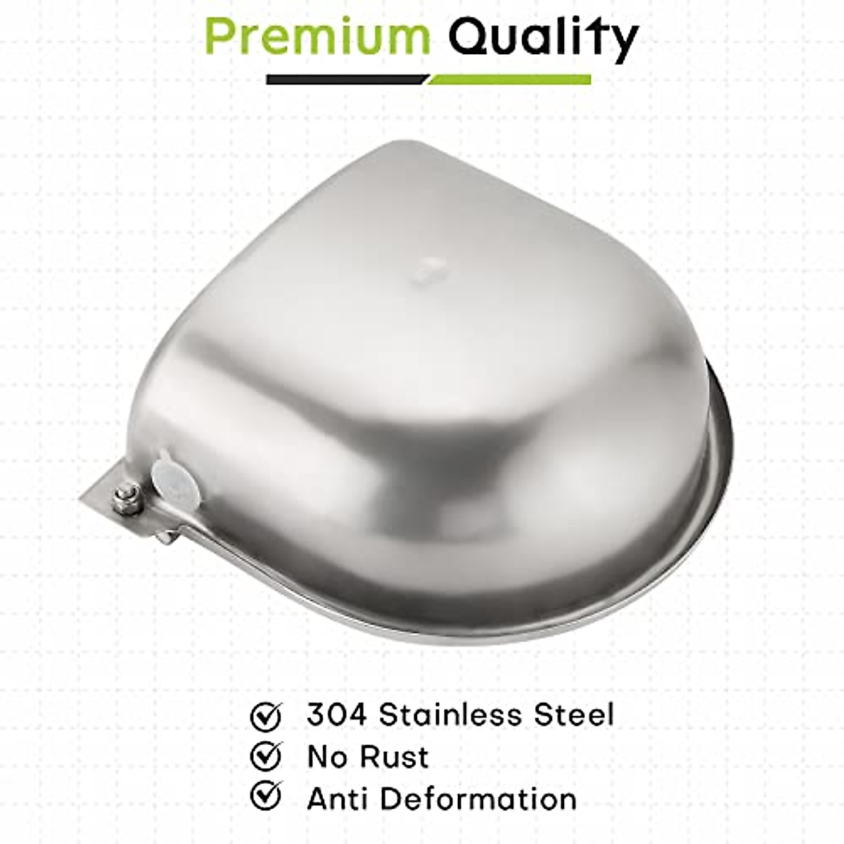 AMGSH Automatic Animal Drinking Water Bowl with Float Valve | Stainless Steel Livestock Waterer with 39 inch Water Hose for Cattle Horse Goat Sheep Pet Dog Waterer Dispenser (Without Drain Hole)