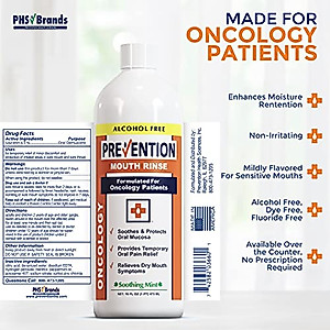 Prevention Oncology Mouth Rinse | Alcohol Free - Specially Formulated for Patients Undergoing Oncology Treatment, Value 4-Pack