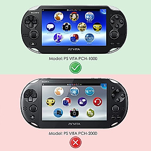 Sedicoca New Grips Hand Grip Compatible Durable Joypad Plastic Flexible Hand Grip Compatible with for PS Vita PSVita Playstation Vita 1000 (PCH-1000), Black