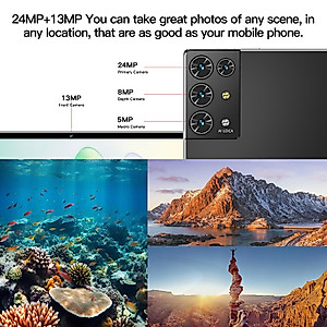 WV LeisureMaster S30 Pro Tablet,10.1-inch Tablet, Android 13 Tablet, 8GB + 256GB RAM, Octa-Core Processor, 1920 * 1200 Resolution 5g Tablet, 24MP + 13MP, 8000mah Battery, Bluetooth 5.2 with GPS（Blue